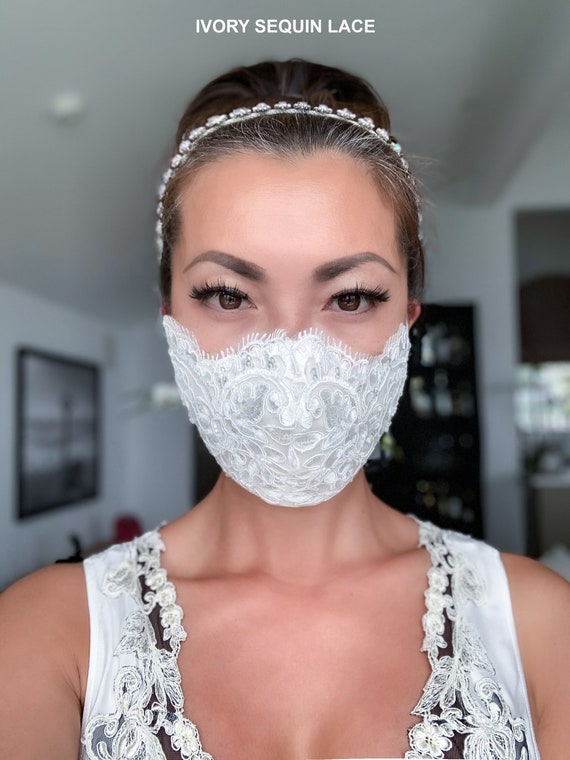 French Lace Mask With Adjustable Bands - Etsy