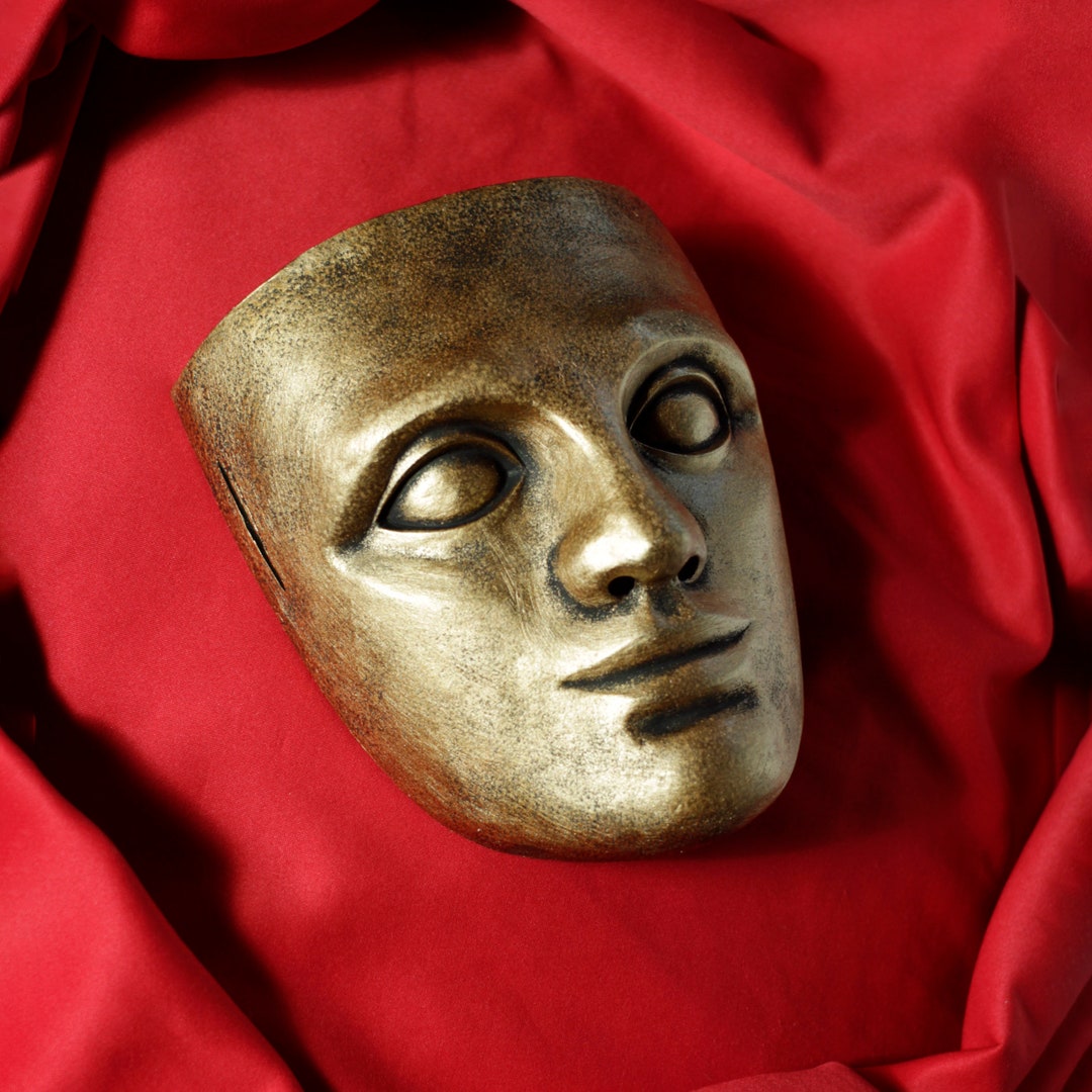 APOLLO God Mask, Greek Mask, Greek Statue Face, Gold Venetian Mask ...