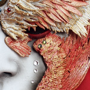 Angel Mask Seraphim Wings Halo Halloween Headpiece Fantasy Goddess ...