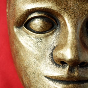 APOLLO God Mask, Greek Mask, Greek Statue Face, Gold Venetian Mask ...