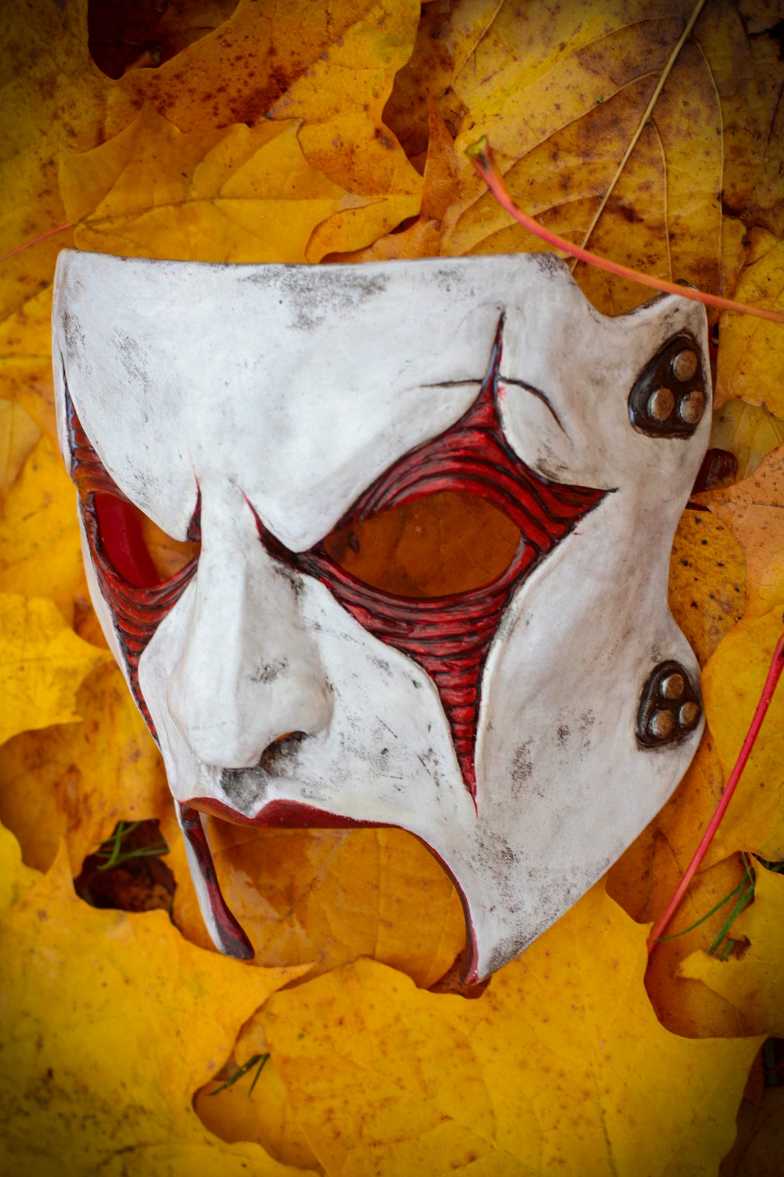 Slipknot mask Jim James Root jester halloween angry face | Etsy