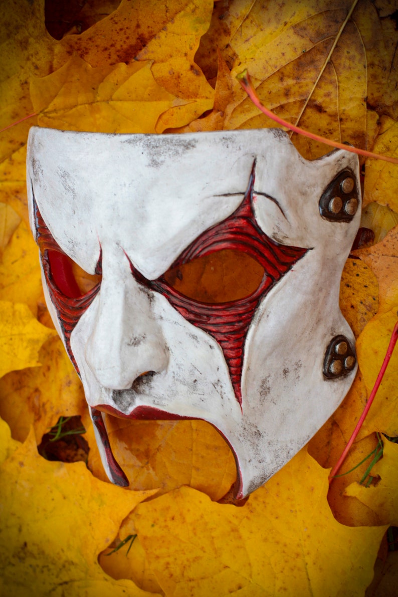 Slipknot Mask Jim James Root Jester Halloween Angry Face Clown | Etsy