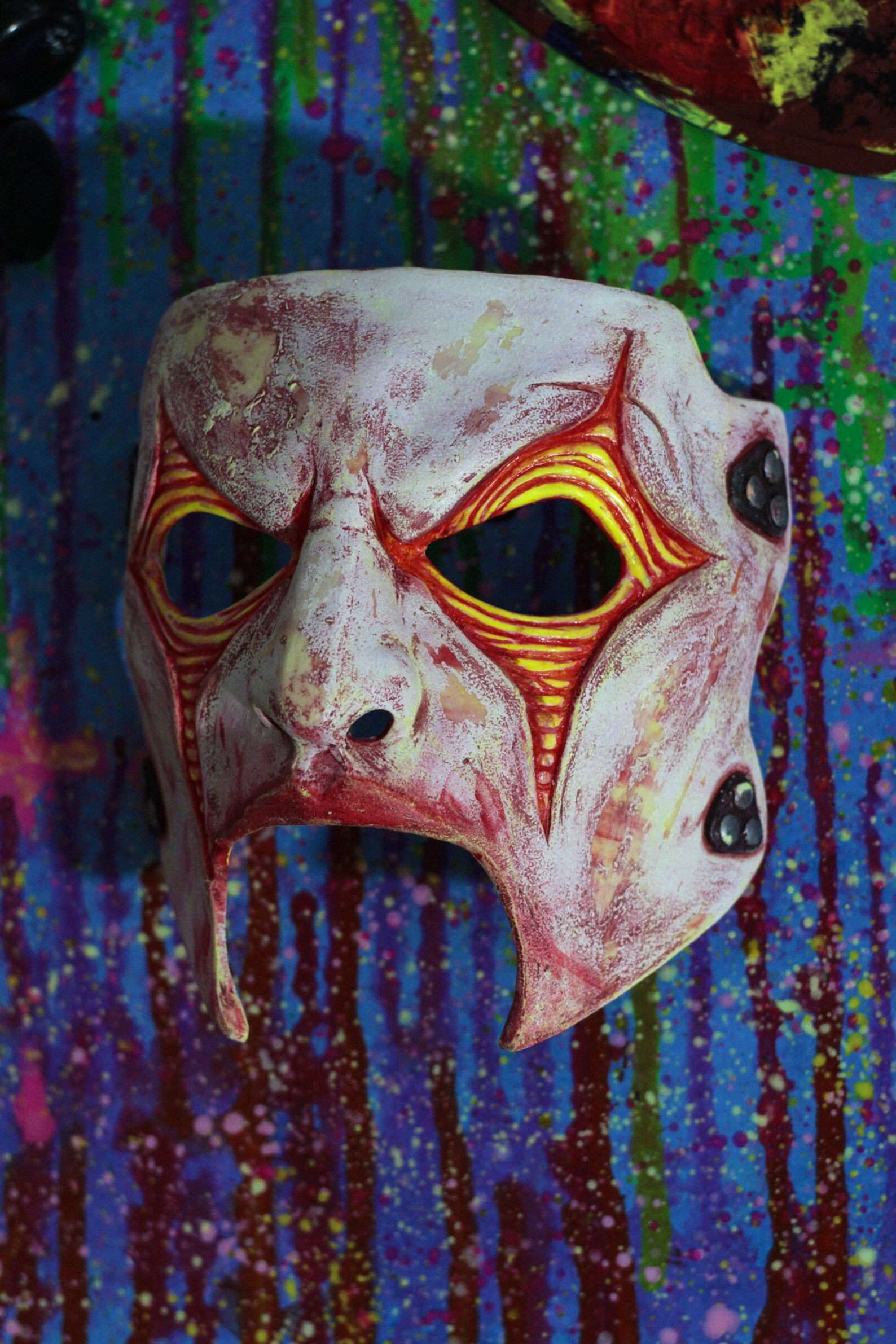 Slipknot Mask Jim James Root Jester Halloween Angry Face Clown | Etsy