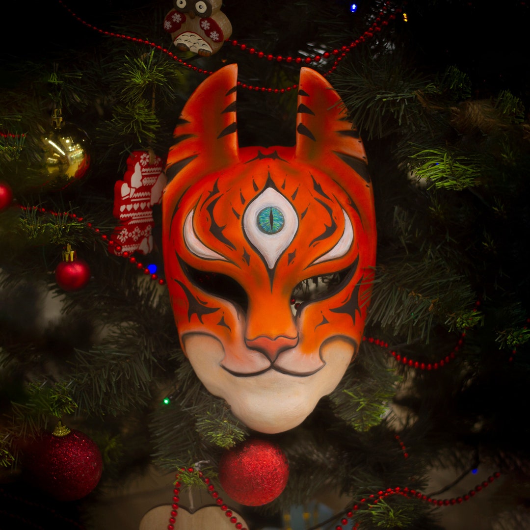 Tiger Full Face Mask Chinese New Year Costume Charm Gift Free Shipping ...