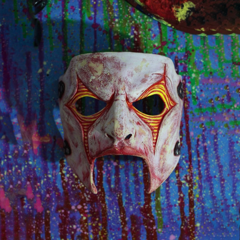 Slipknot Mask Jim James Root Jester Halloween Angry Face Clown | Etsy