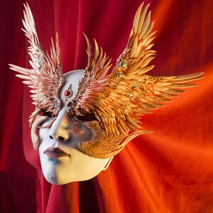Angel Mask Seraphim Wings Halo Halloween Headpiece Fantasy Goddess ...