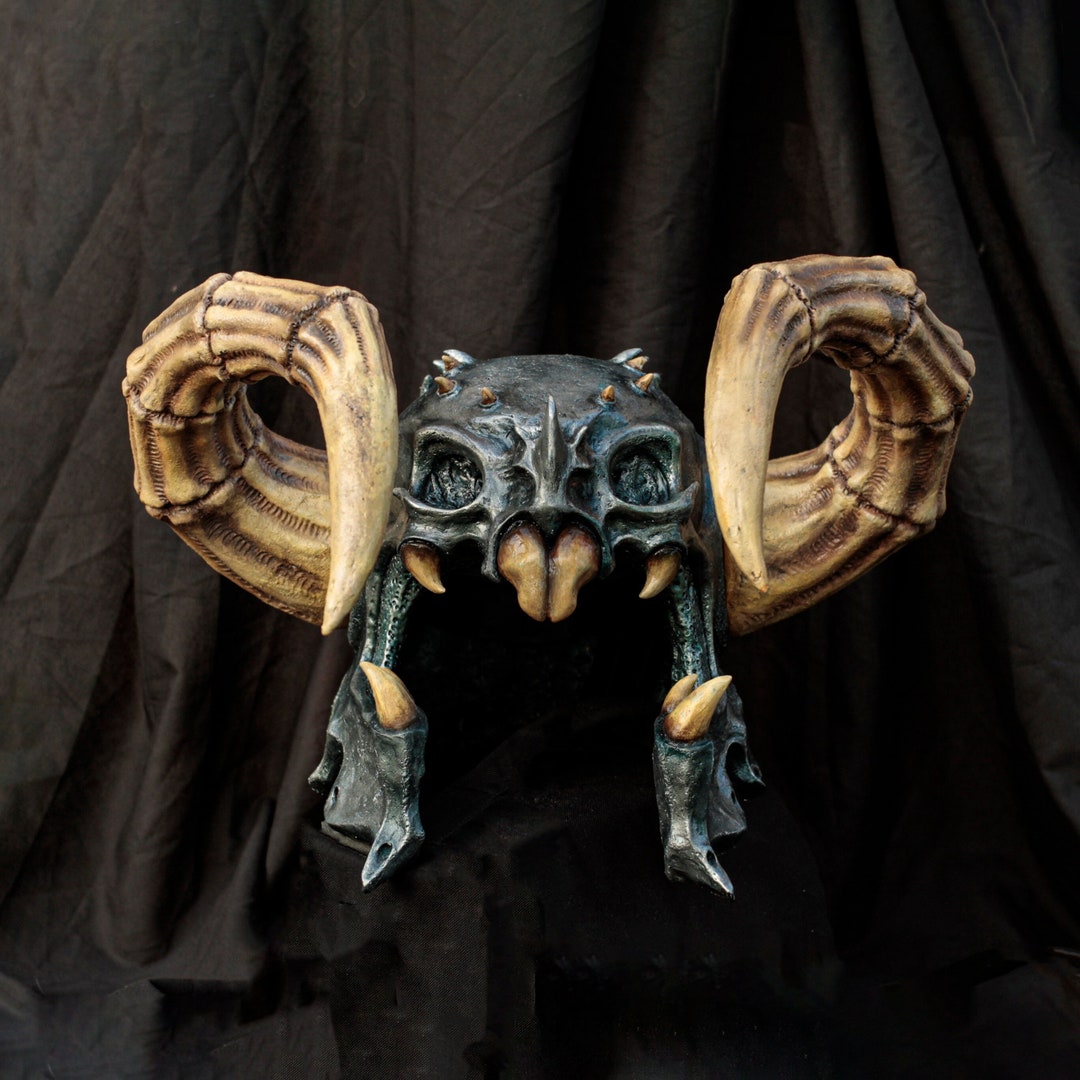 Vampire Knight Helmet Skull Full Face Mask Dark Fantasy Necromancer ...