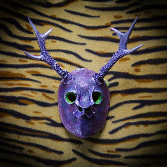 Druid Mask Fairy Shaman Horned Full Face Fantasy Ritual - Etsy
