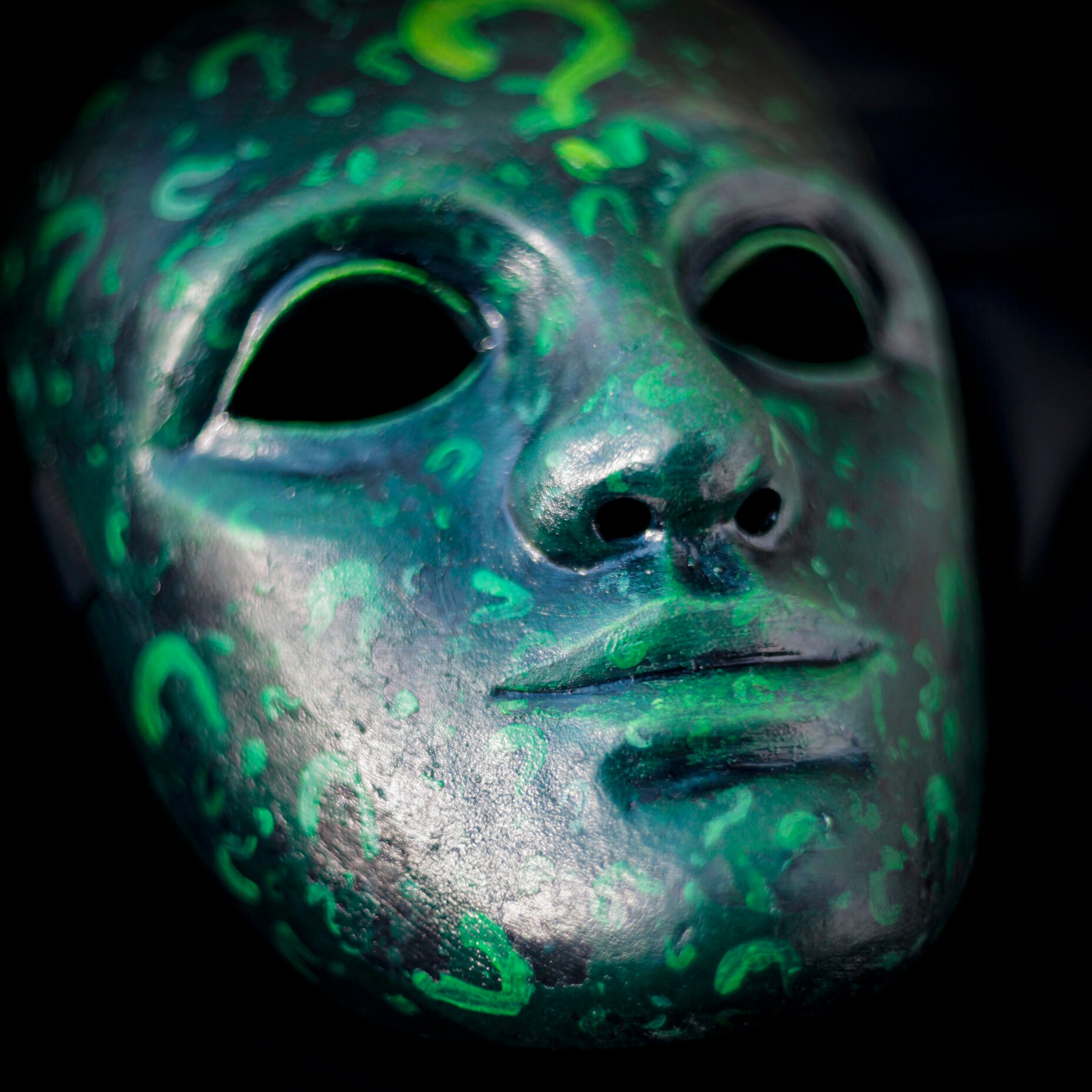 Riddler Villain Mask Batman Edward Nygma Costume Accessories DC Comics ...