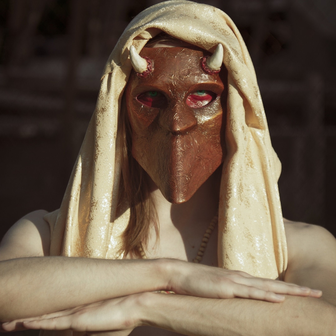 Masquerade Mask Bauta Venetian Carnival Satan Demon Traditional Italian ...