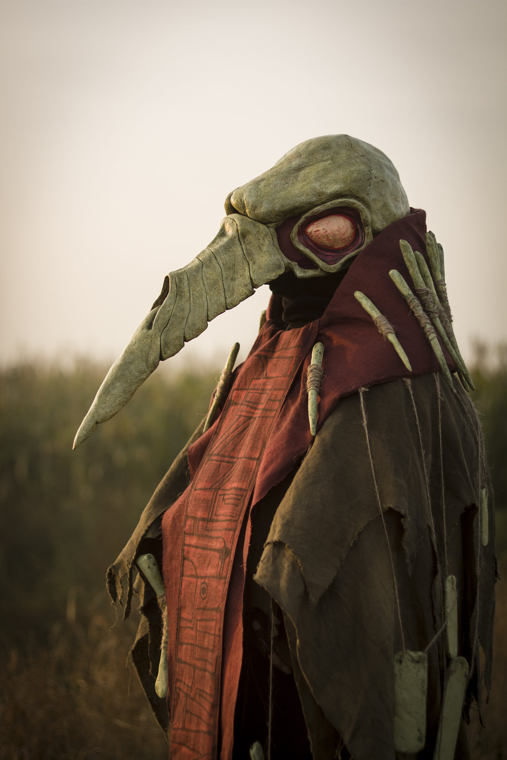 Crow Skull Full Face Mask – Raven Bone Bird Shaman Design, Plague ...