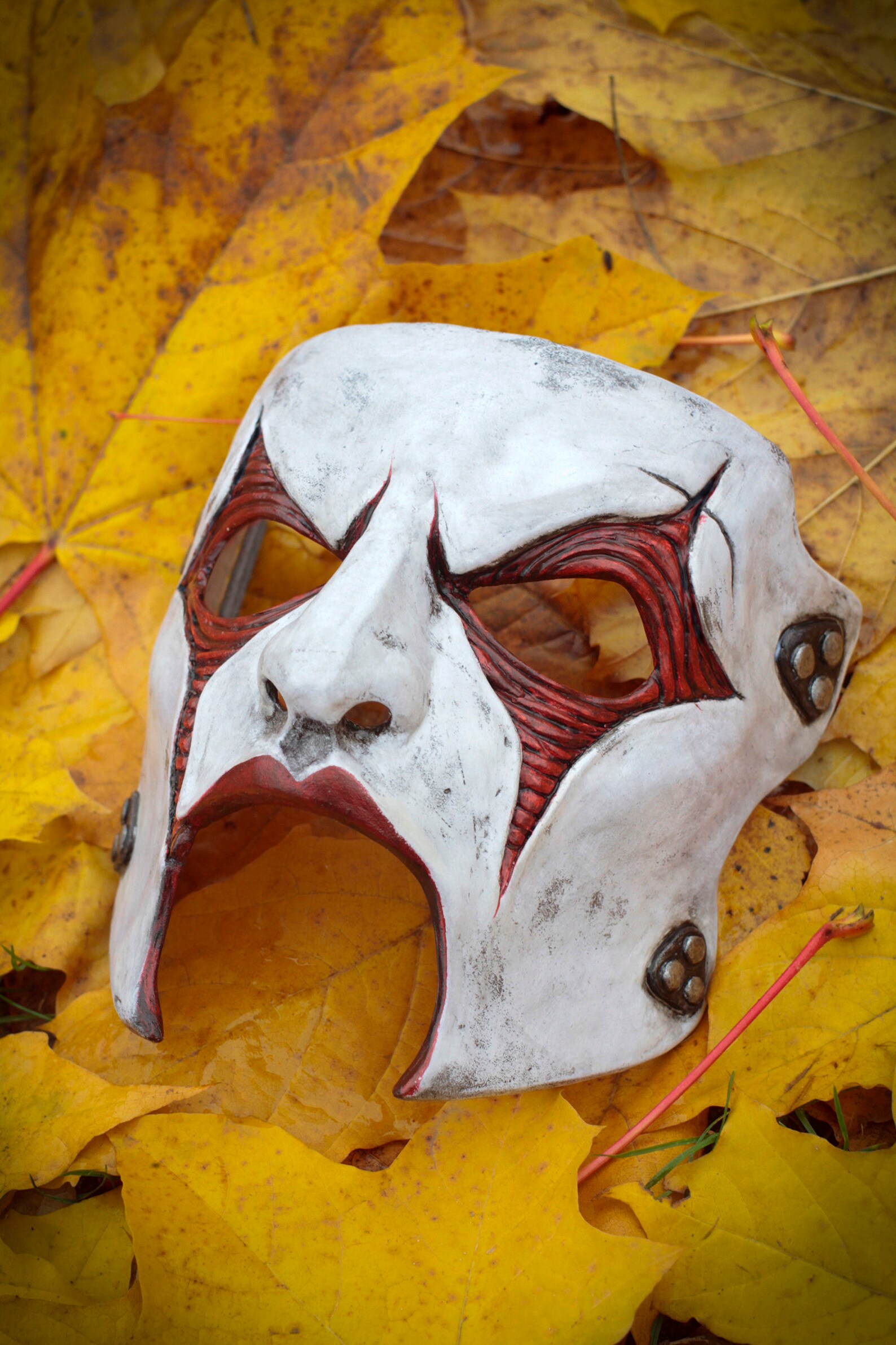 Slipknot Mask Jim James Root Jester Halloween Angry Face Clown - Etsy