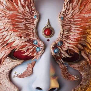 Angel Mask With Wings – Seraphim Feather Headpiece, Masquerade ...