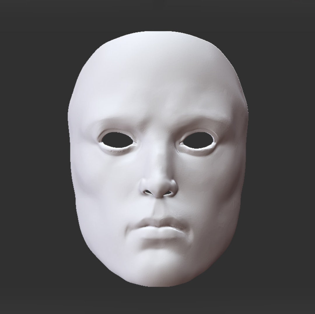 Custom Base Mask Blank White Design Individual Full Face Man Male ...