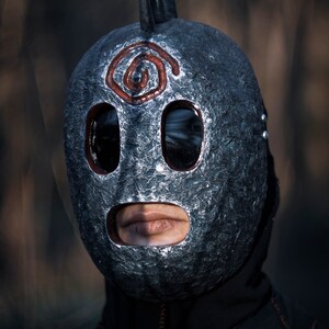 Ghoul Stone Rave Mask Spikes Thorns spiral Bully - Etsy
