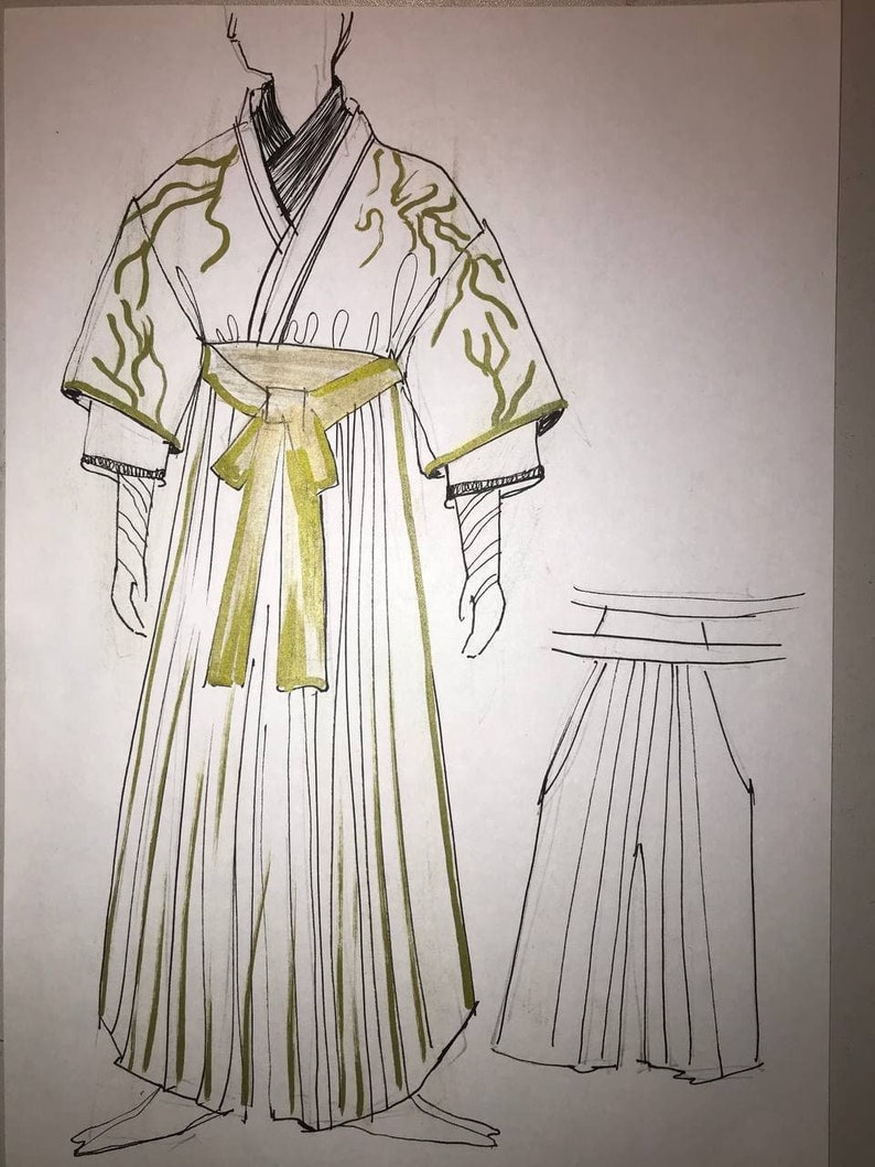 Japanese Emperor Clothing Anime Oni Demon Mask Full White Suit | Etsy