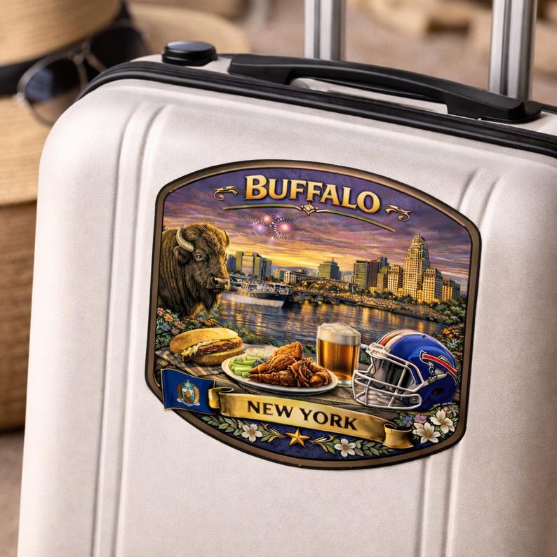 Buffalo Cityscape Sticker, Western New York Travel Decal, Vinyl Planner ...