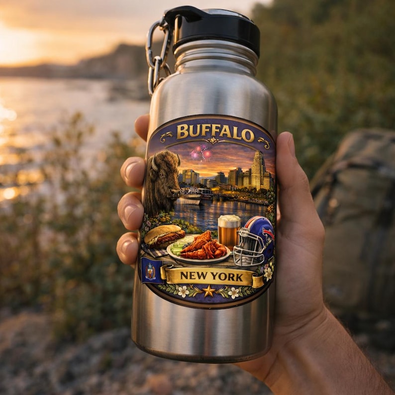 Buffalo Cityscape Sticker, Western New York Travel Decal, Vinyl Planner ...