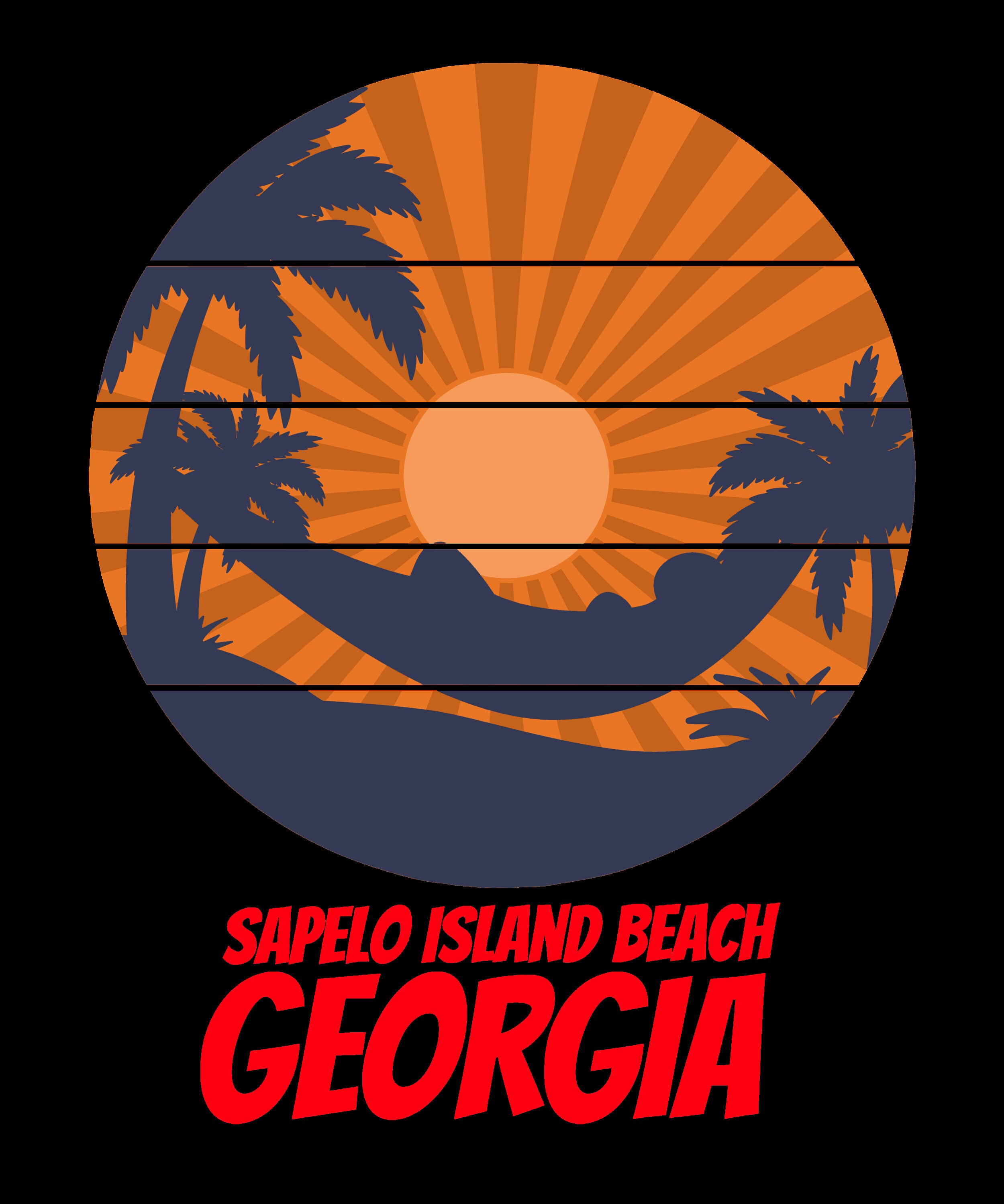 Sapelo Island Beach GEORGIA Surfer Tropical Sea Vacation Beach Sticker ...
