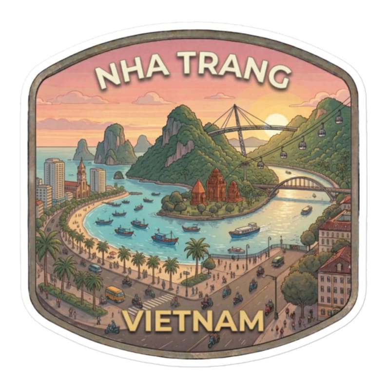 Nha Trang Vietnam Travel Sticker Beach Vinyl Glossy Decal Laptop ...