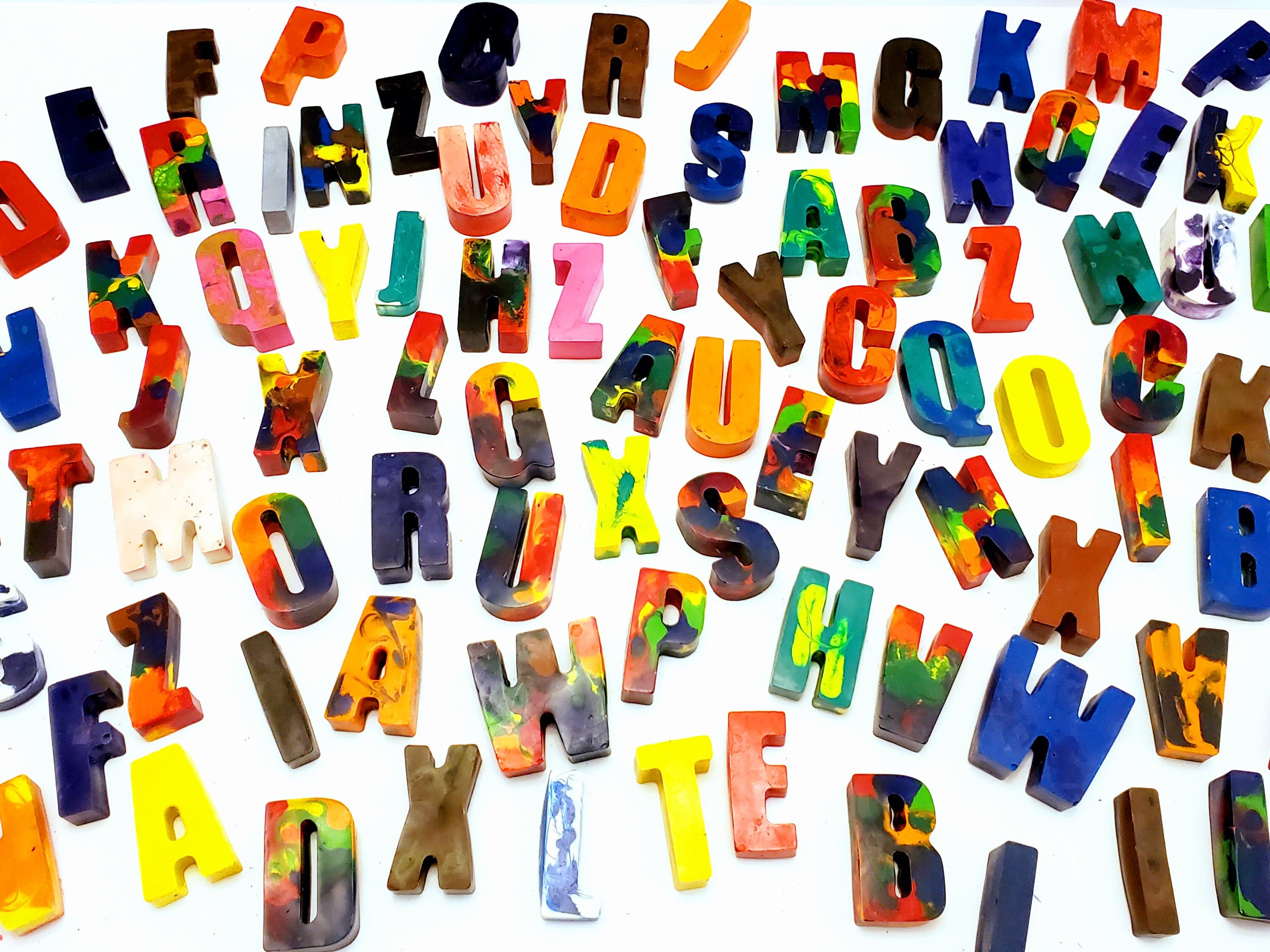 Alphabet Crayon Set Letters & Number Crayons Classroom Set - Etsy