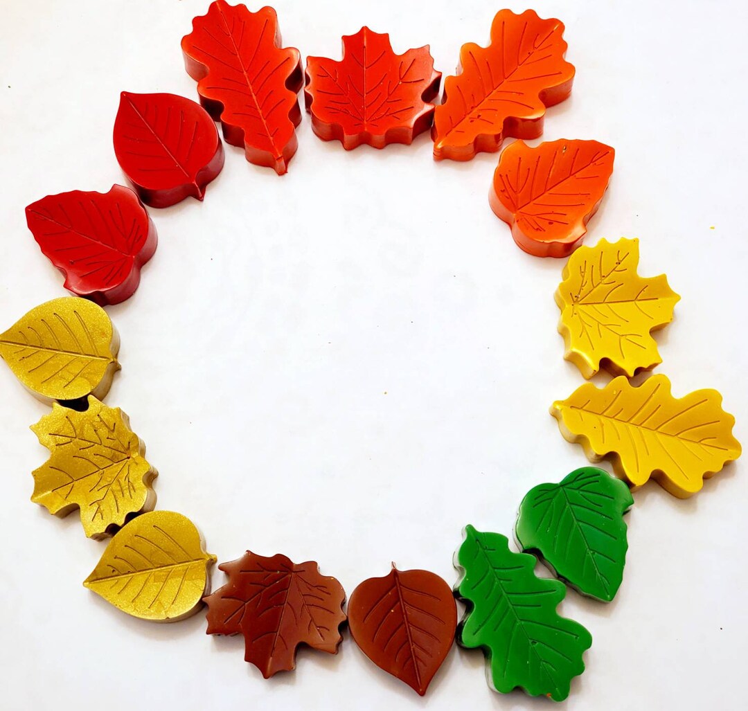 Autumn Leaf Crayons Set of 7 Handmade Crayons - Etsy