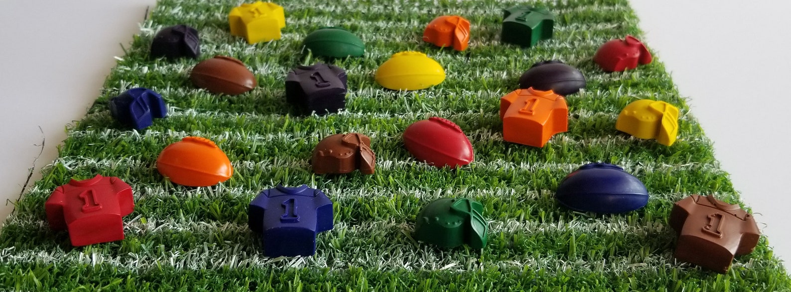 Football Helmet & Sports Jersey Crayons Set of 6 Handmade - Etsy