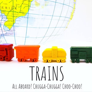 Train Crayons - Etsy