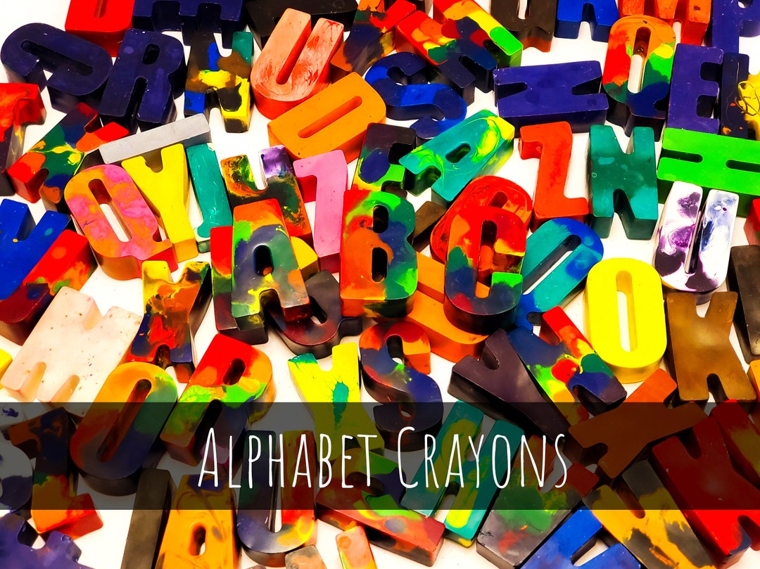 Alphabet Crayon Set Letters & Number Crayons Classroom Set - Etsy