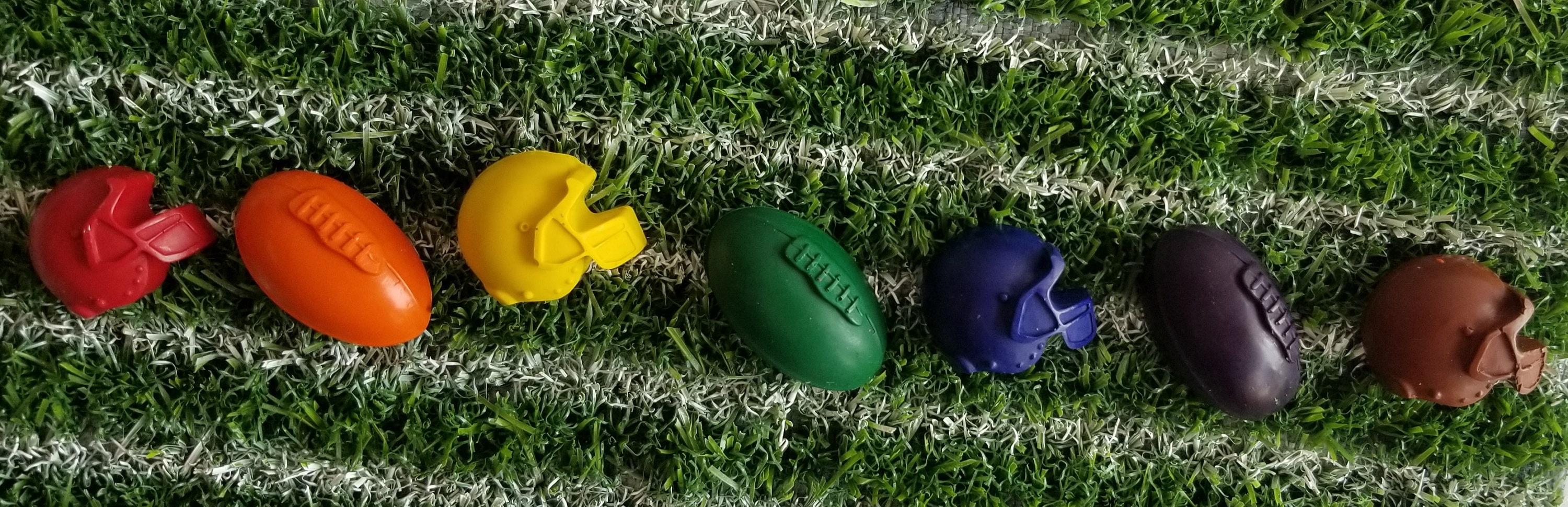 Football Helmet & Sports Jersey Crayons Set of 6 Handmade | Etsy