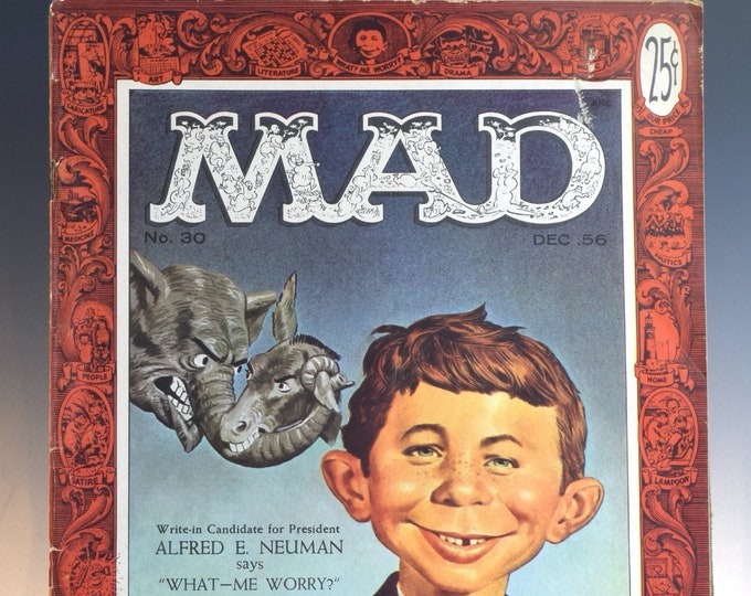 Rare Mad Magazine December 1956, No. 30. 1st Cover With Alfred E ...