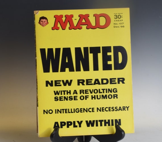 Vintage Mad Magazine December 1966 No. 107 wanted New - Etsy