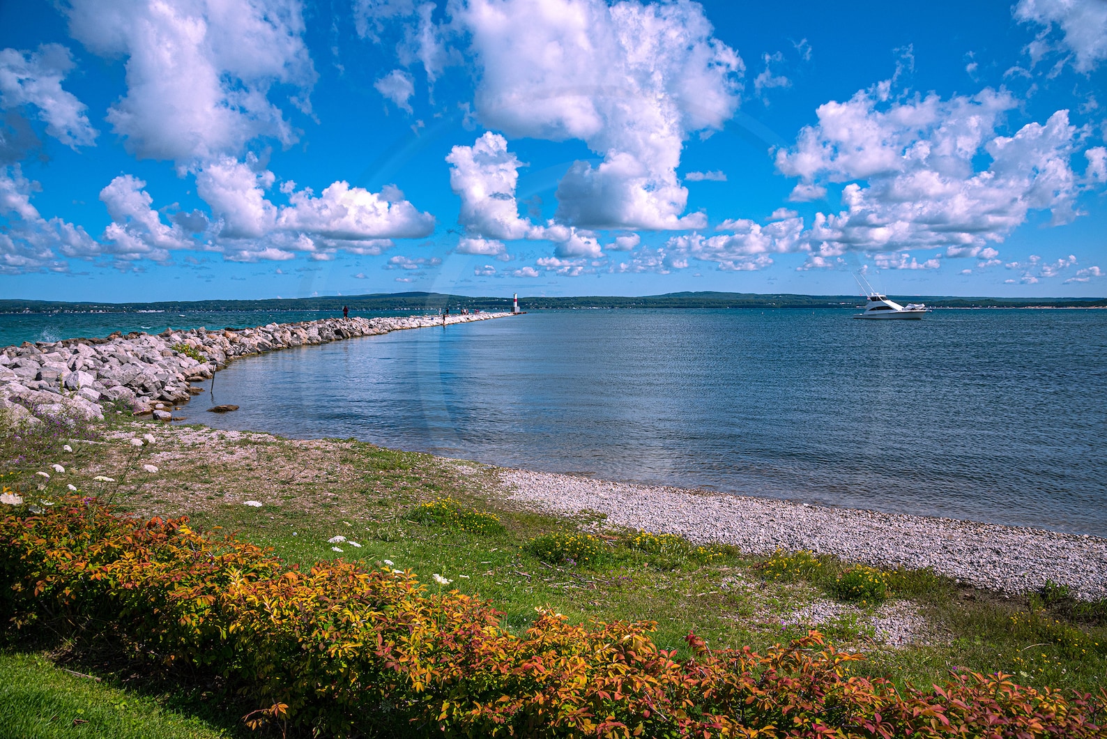 Petoskey Pierhead Light Landscape Download Lake Michigan - Etsy