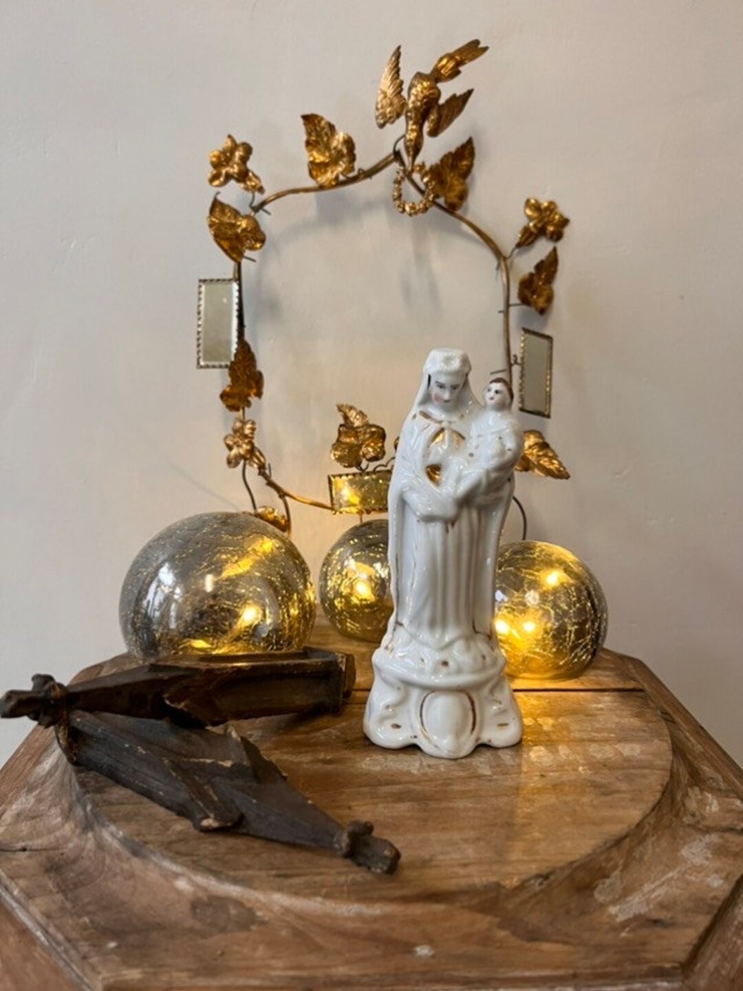 Virgin and Child, Mary, French Religious Statue, Old Around 1850. - Etsy