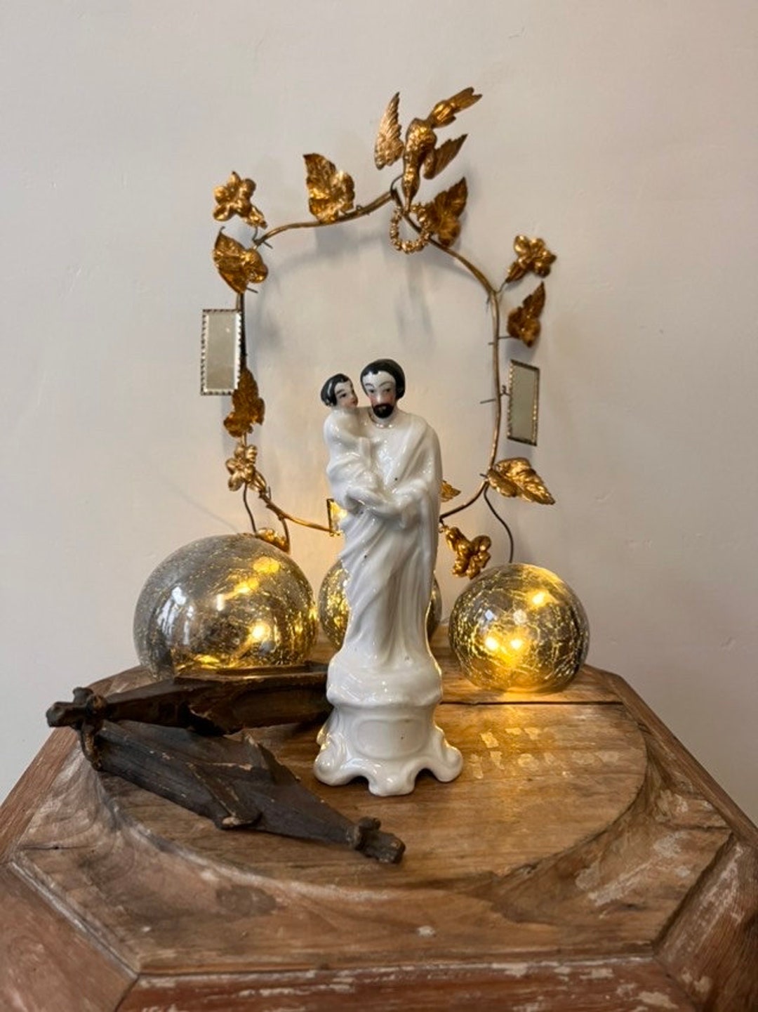 Josephus and Jesus French Religious Statue Old Around 1850. - Etsy