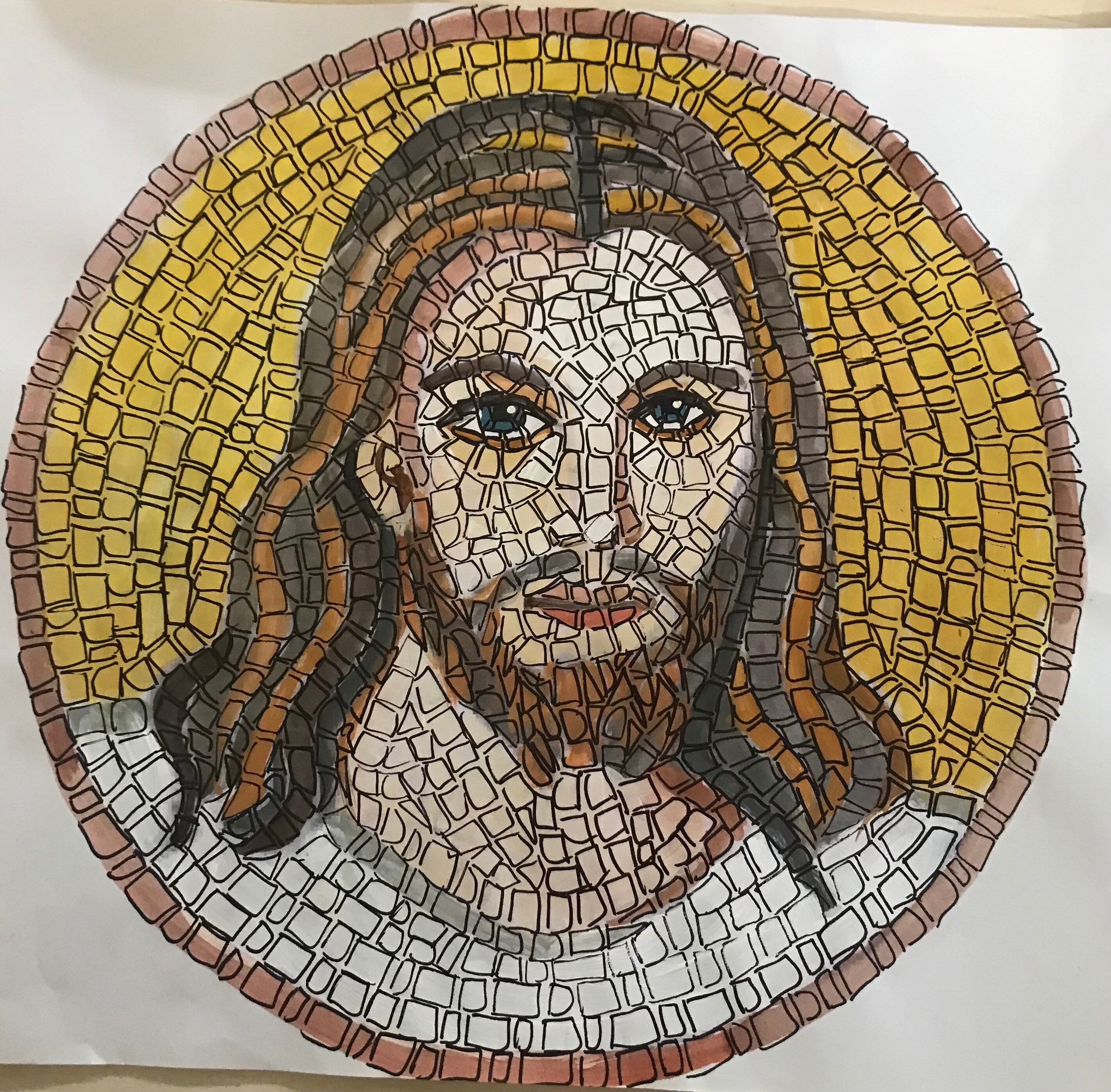 Mosaic Kit merciful Jesus Tutorial - Etsy