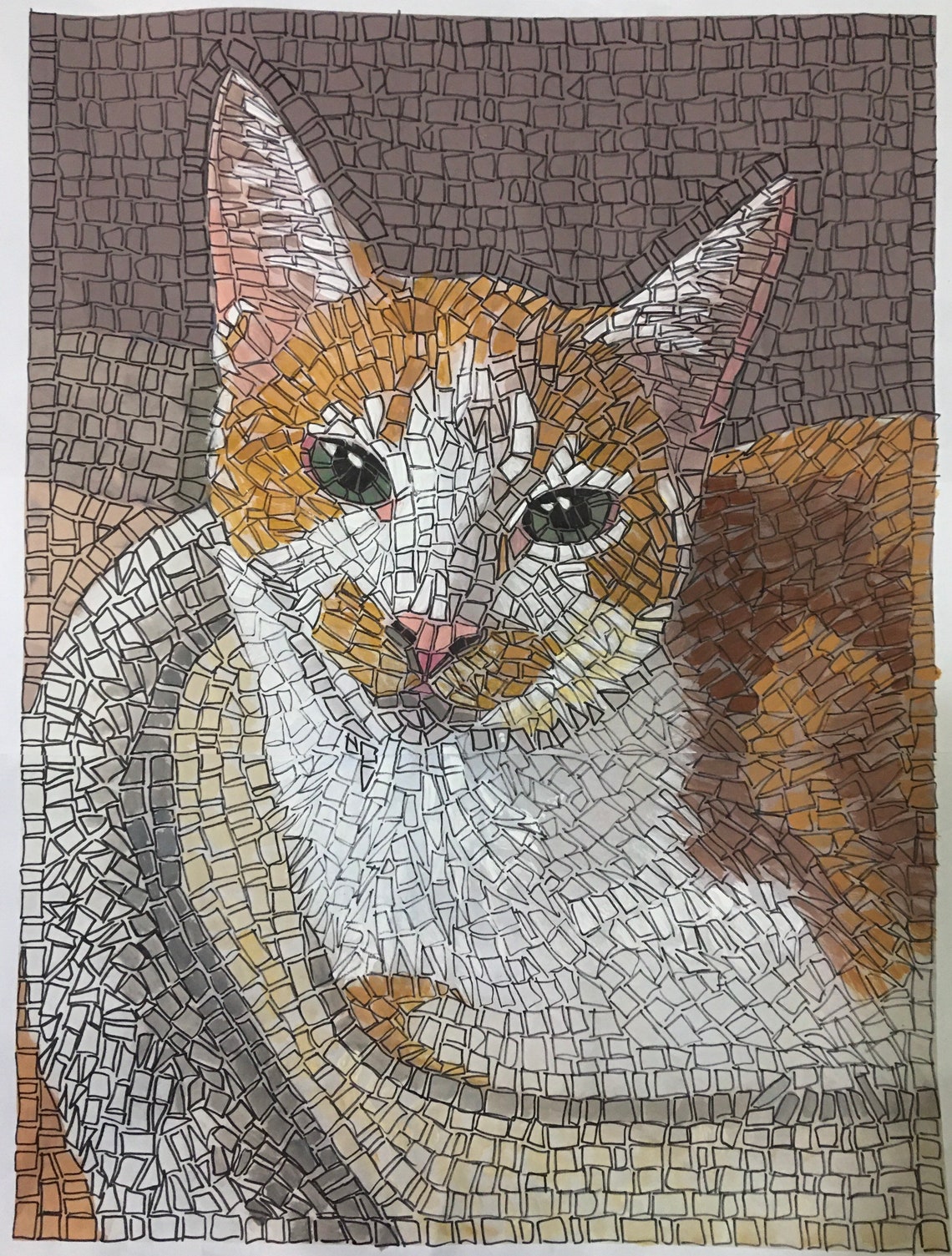 Mosaic Kit Portrait of Your Cat Tutorial - Etsy