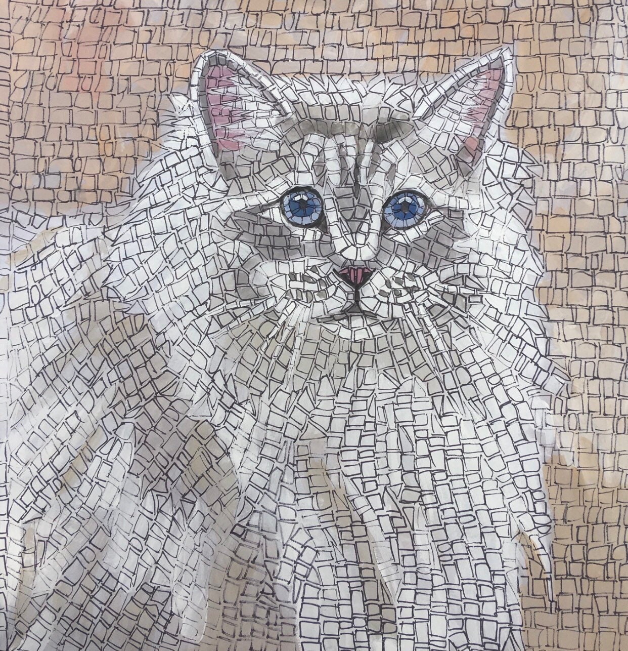 Mosaic Kit Portrait of Your Cat Tutorial - Etsy