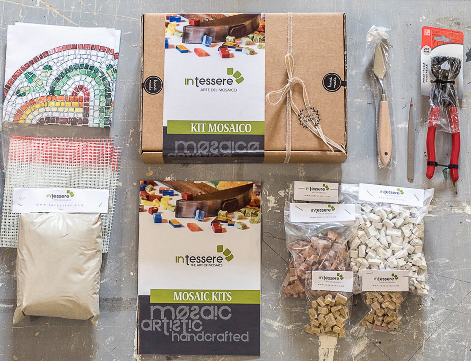 KIT MOSAICO + Tutorial, Set Completo Attrezzi E Tessere in Marmo, Fatto ...