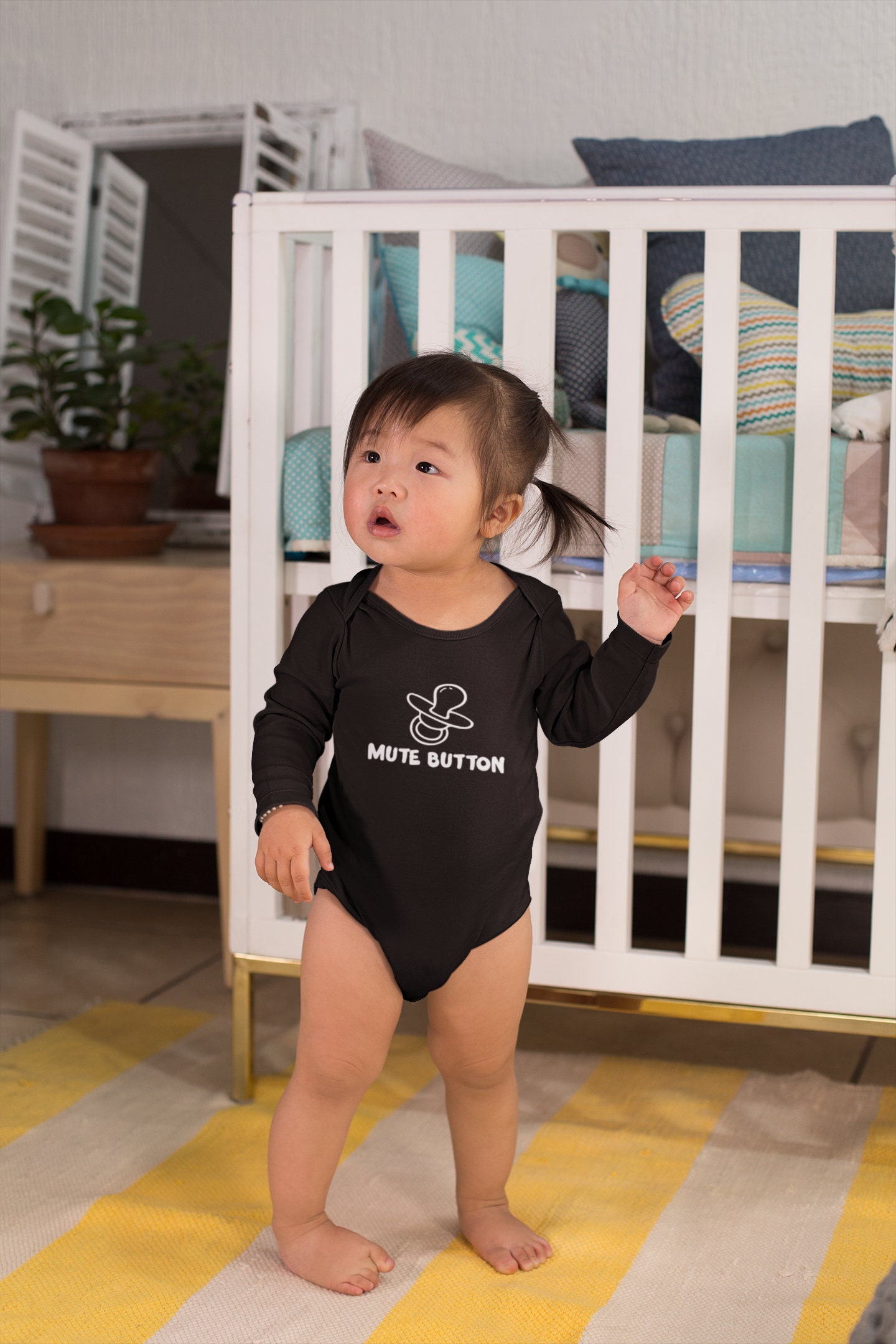 Baby Mute Button / Instant Digital Download / Onesie Toddler Funny Baby ...