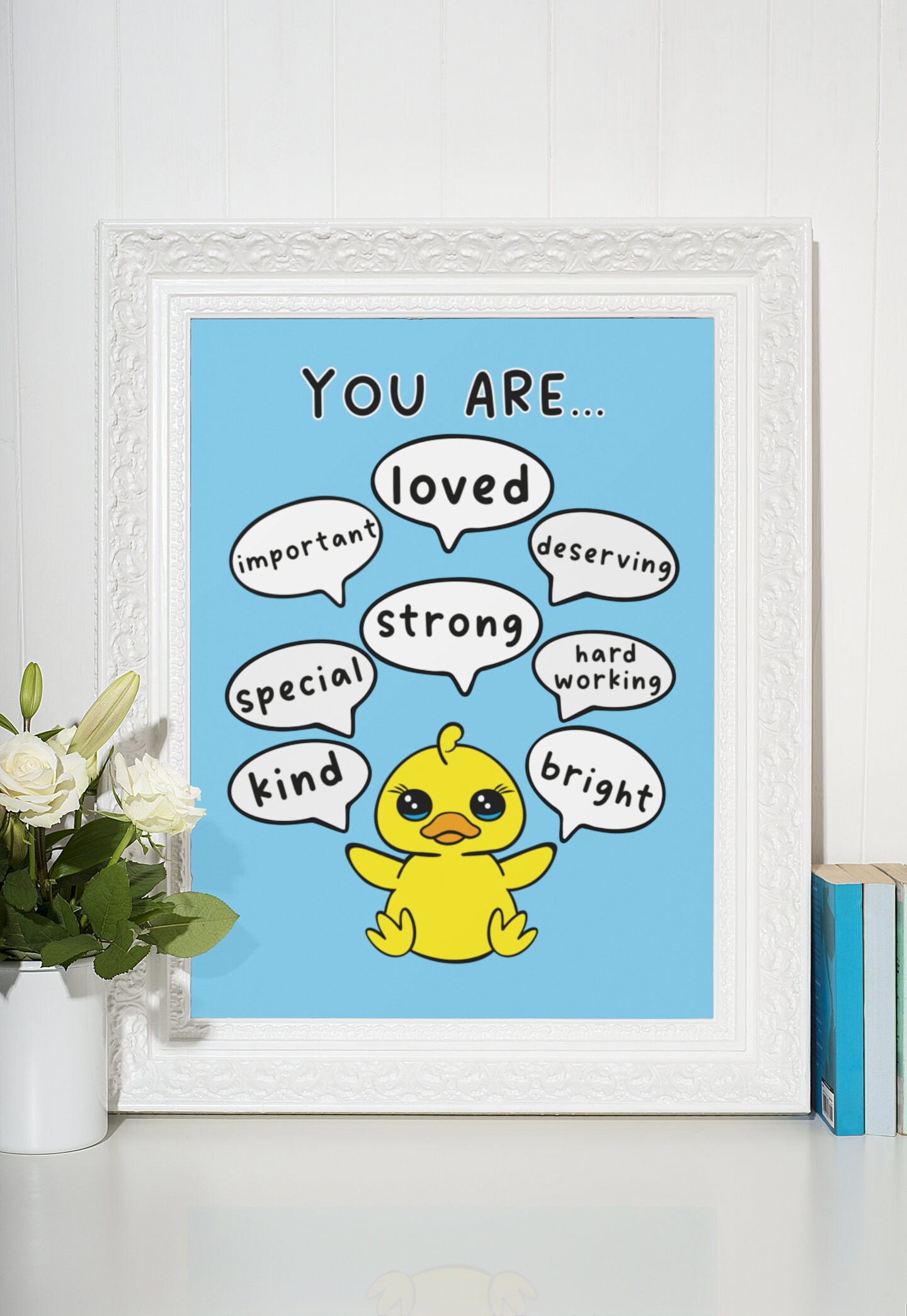 You Are, Positive Affirmations for Kids, Motivational Poster, Mental ...