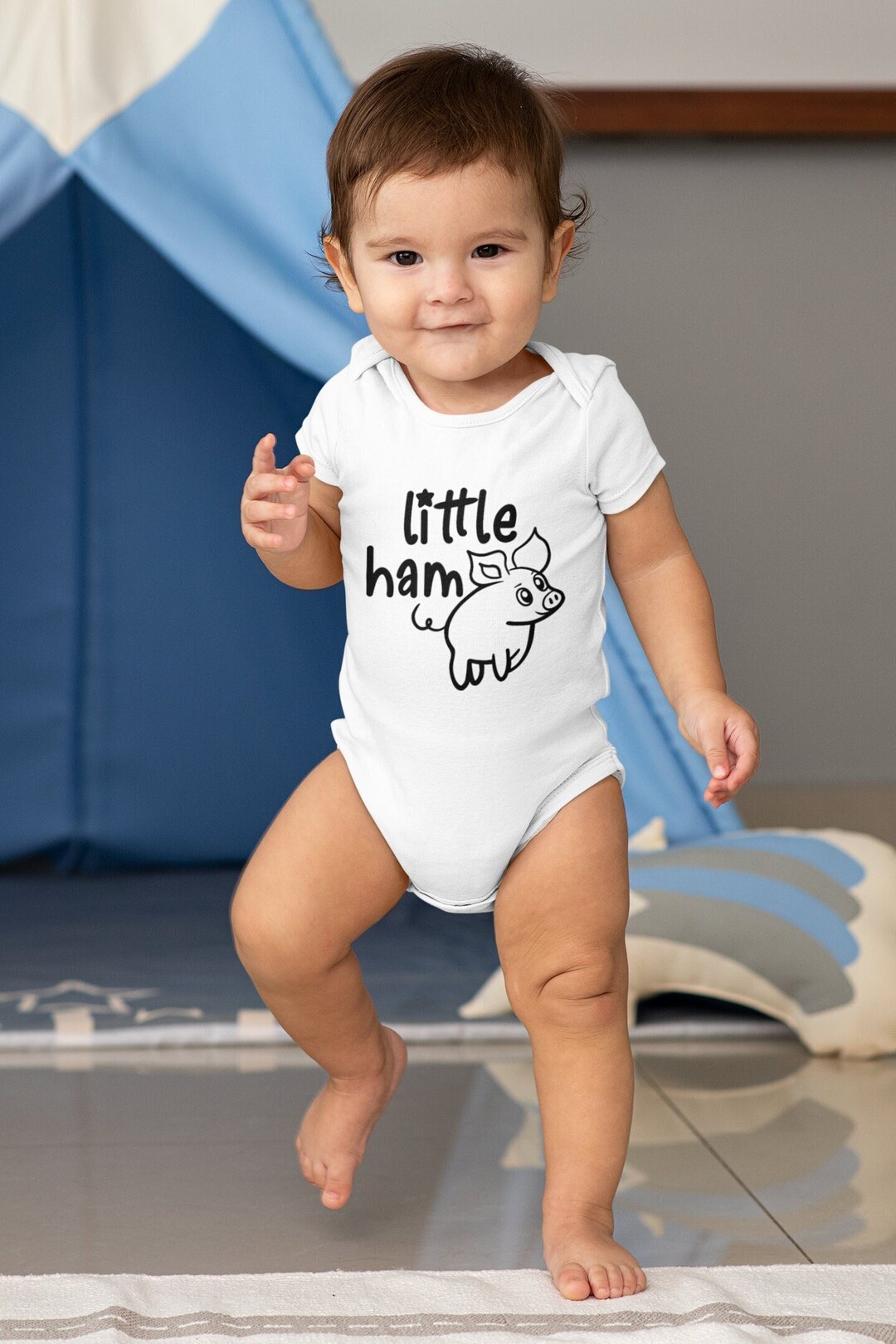 Little Ham | Digital Download | Funny Baby Onesie Design | Cute Animal ...
