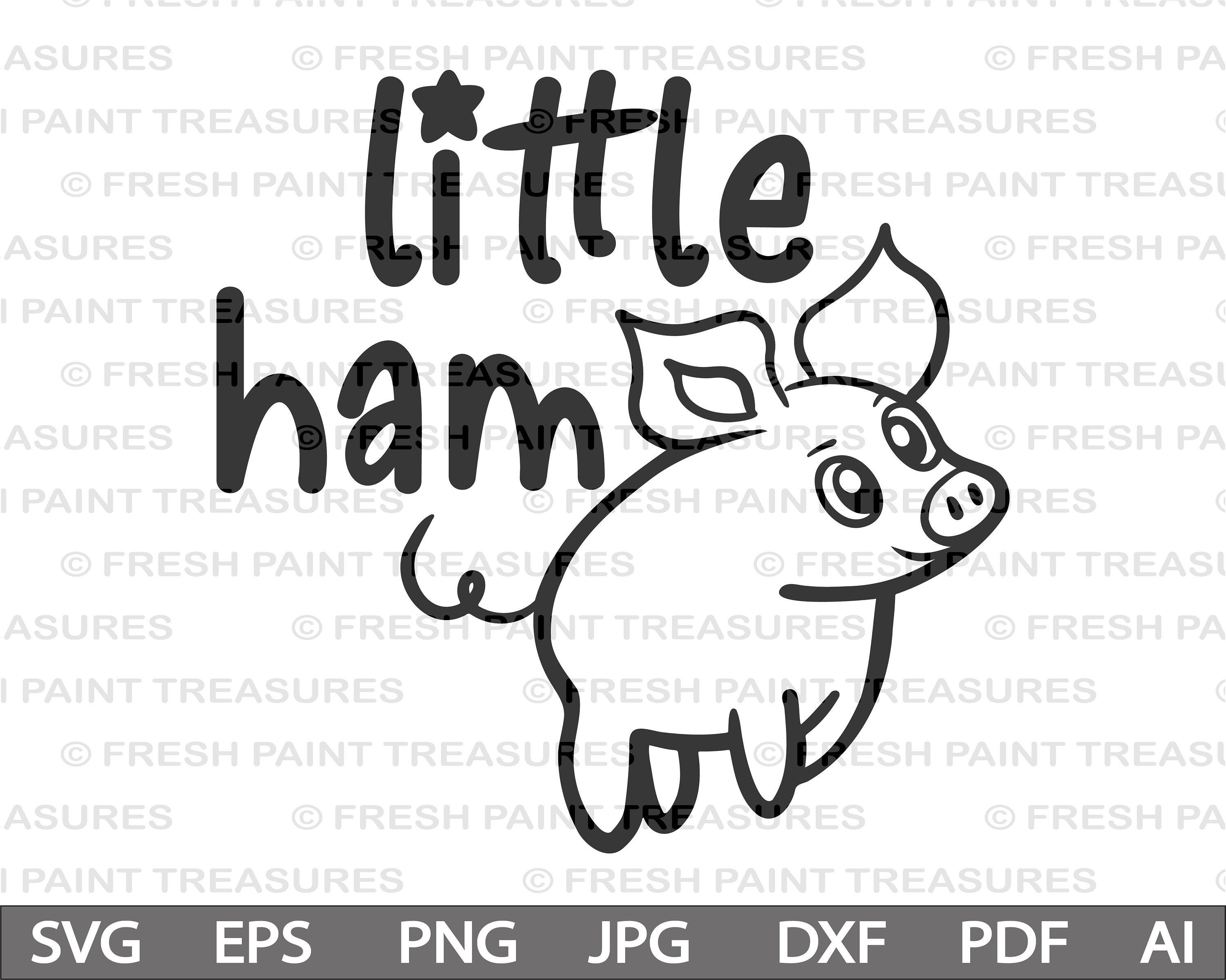 Little Ham | Digital Download | Funny Baby Onesie Design | Cute Animal ...