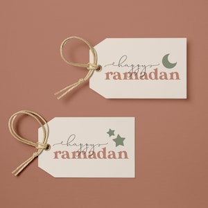 Ramadan Gift Tags, Digital Download, Printable, Modern Ramadan Tags ...
