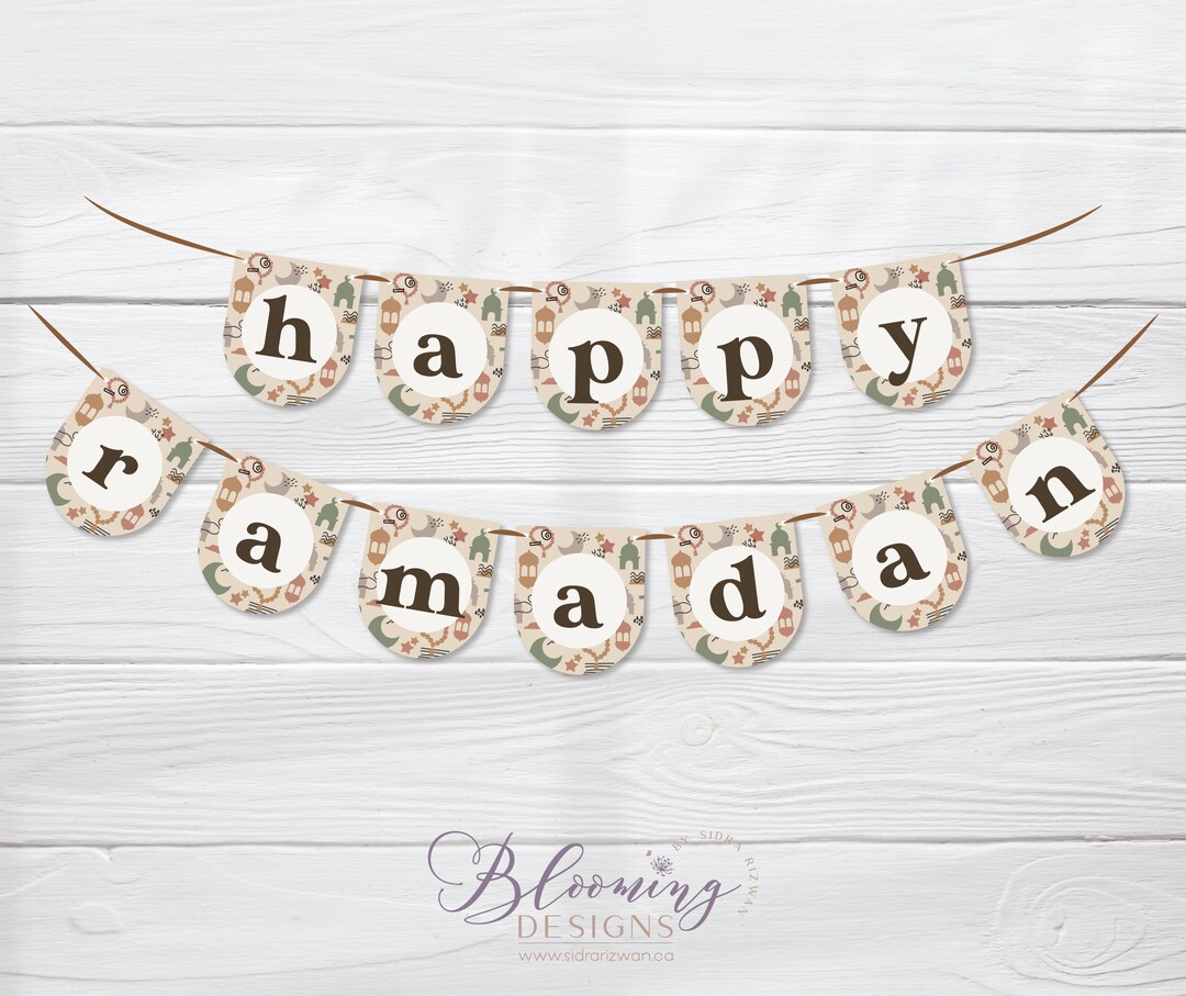 DIY Happy Ramadan Banner, DIY Printable Banner, Ramadan Decorations - Etsy