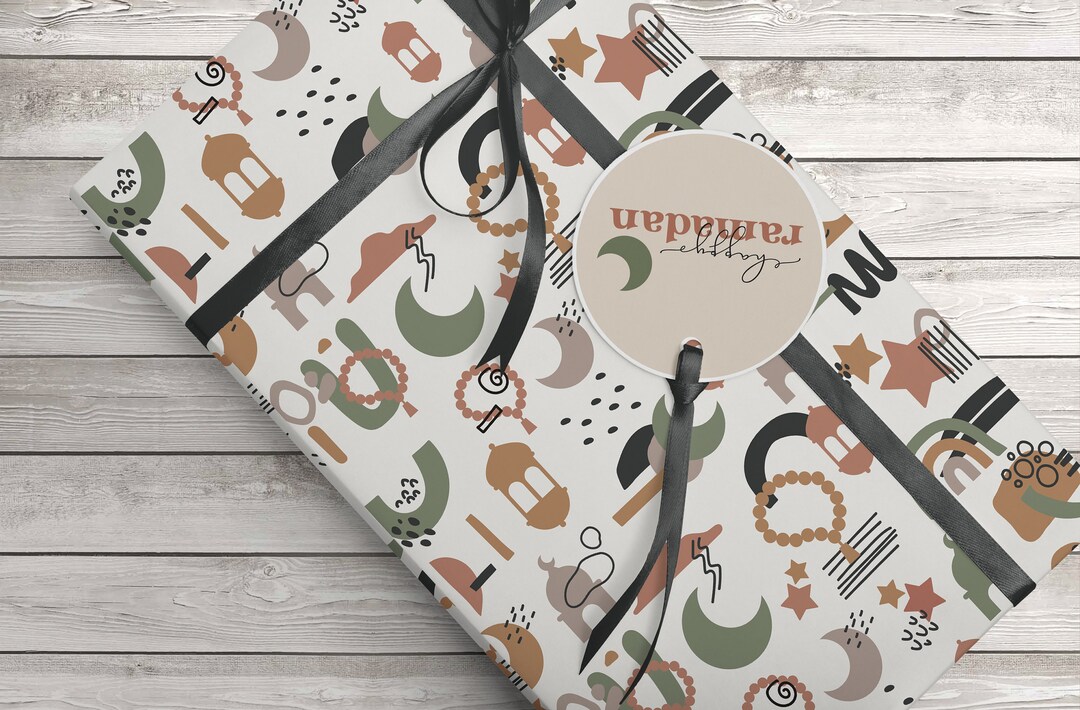 Ramadan Gift Wraps, Digital Download, Modern Ramadan Wrapping Papers ...