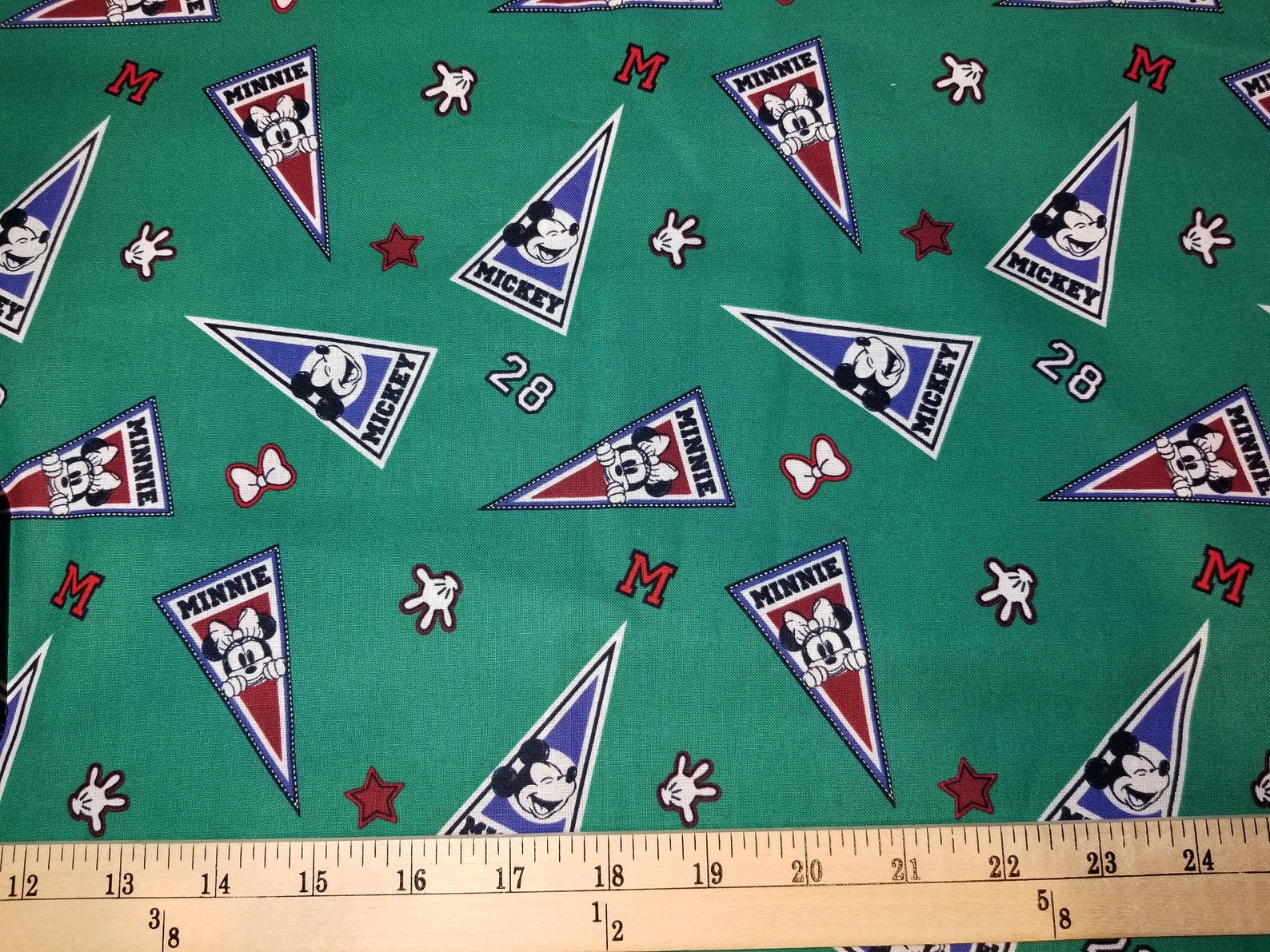 Disney Mickey Mouse & Minnie Mouse Cheer Flag 100% Cotton | Etsy