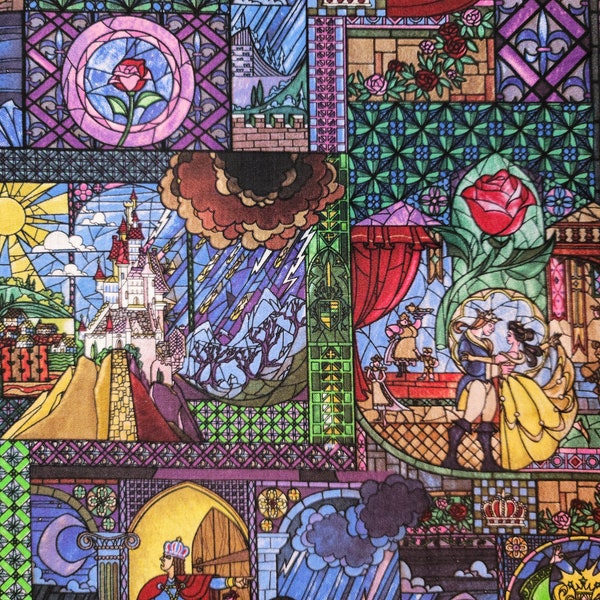 Stained Glass Beauty and the Beast Quilt - Etsy