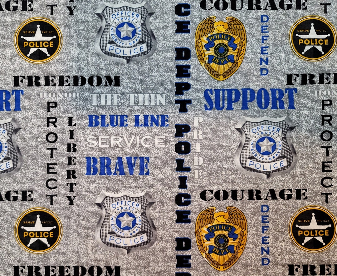 Hometown Heroes Police Department Law Enforcement Officer Quilt Cotton ...