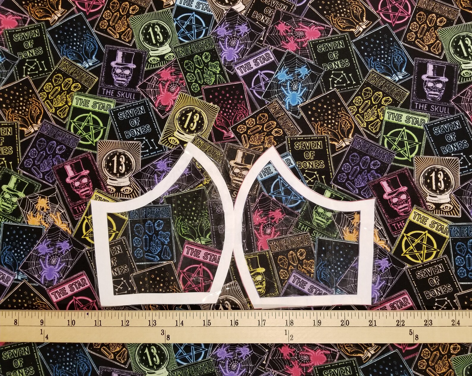 Neon Tossed Tarot Cards 100% Cotton Fabric Select Your - Etsy